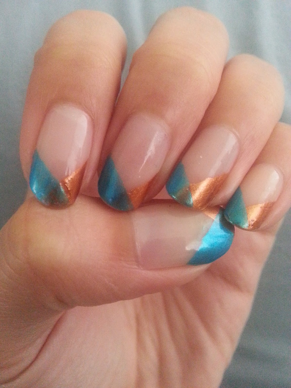 The Polished Bean: Geometric French Tips