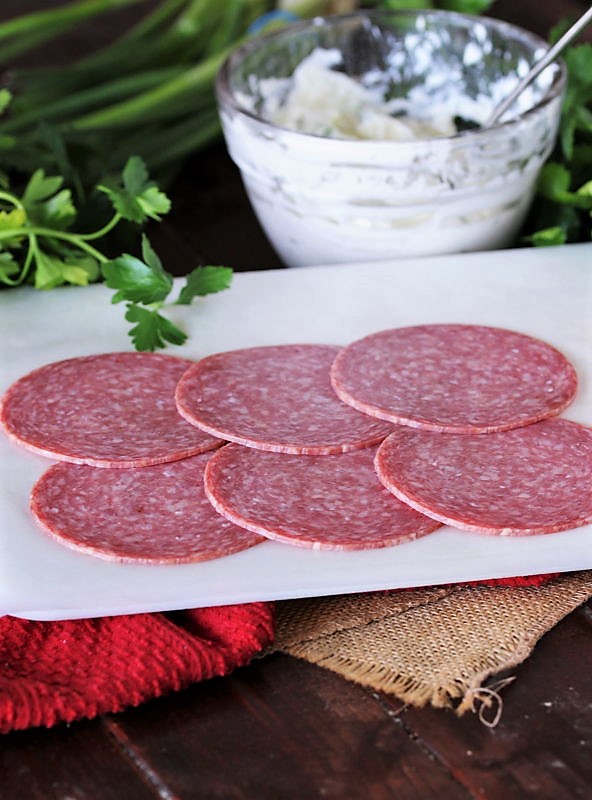 Quick & Easy Salami Cream Cheese Roll-Ups | The Kitchen is My Playground