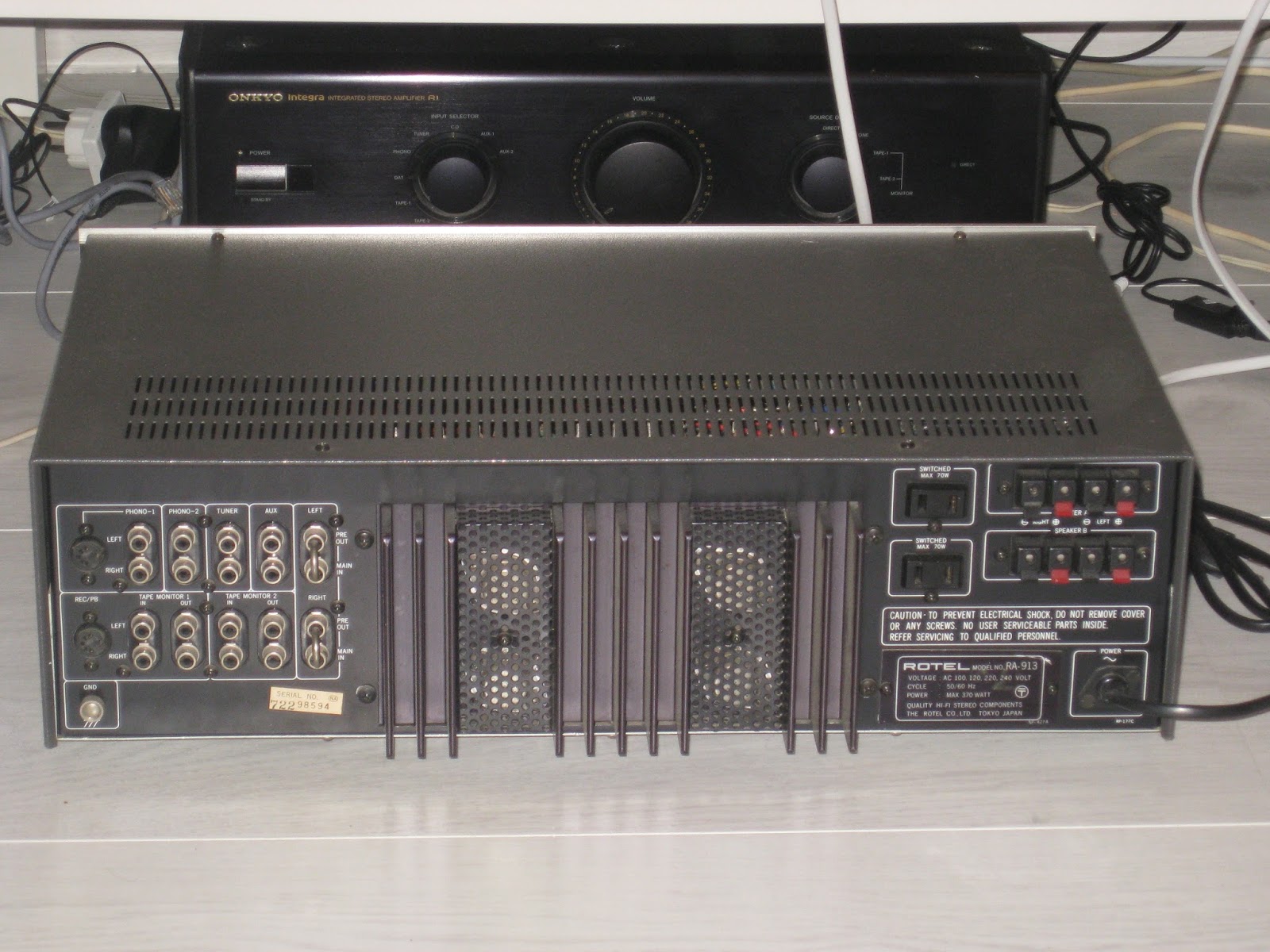 Infrequent Sound [sex.tex] technology: Rotel RA-913 Stereo Integrated ...