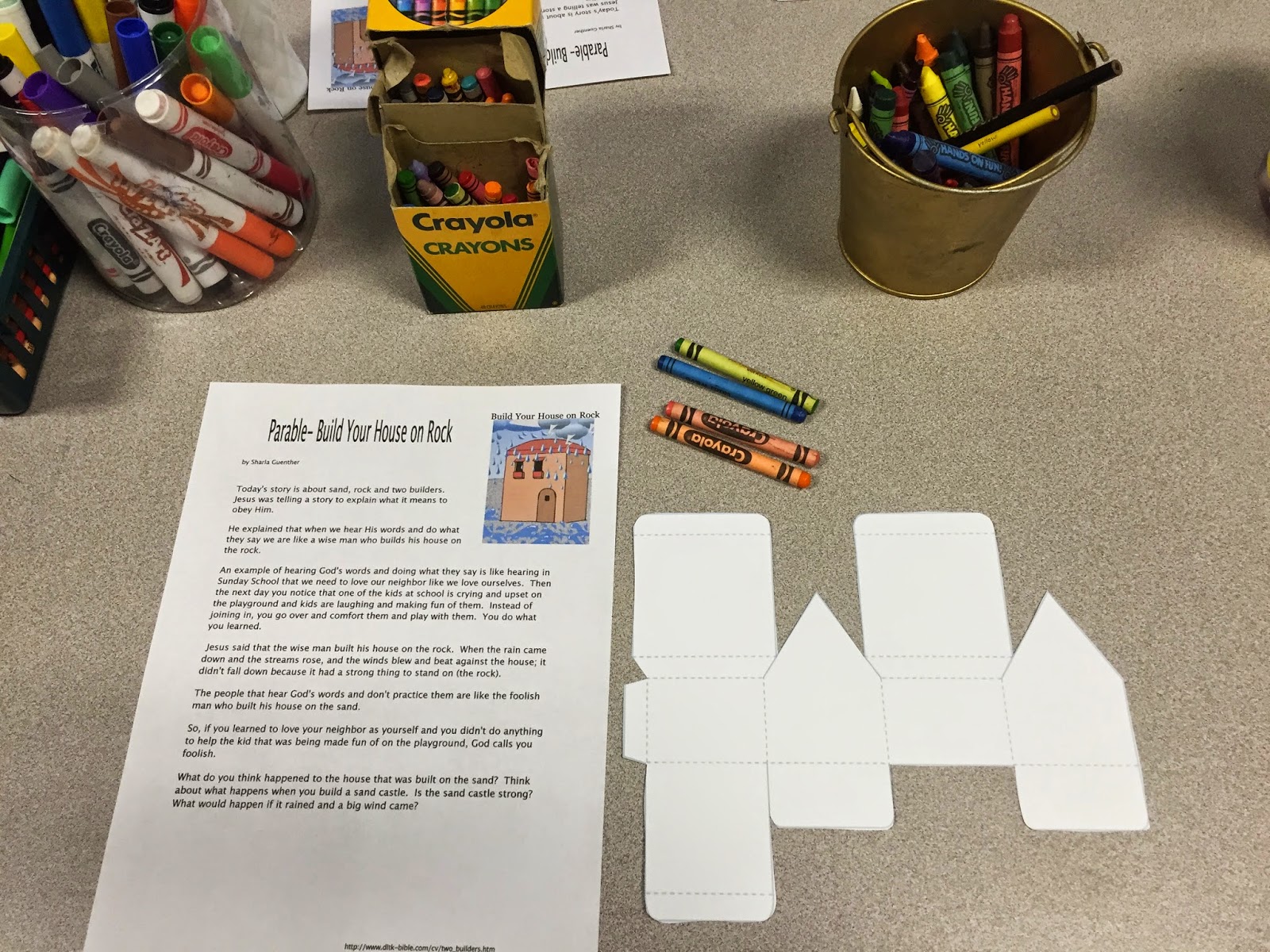 Sunday School Fun: The Parable of Building Your House Upon the Rock