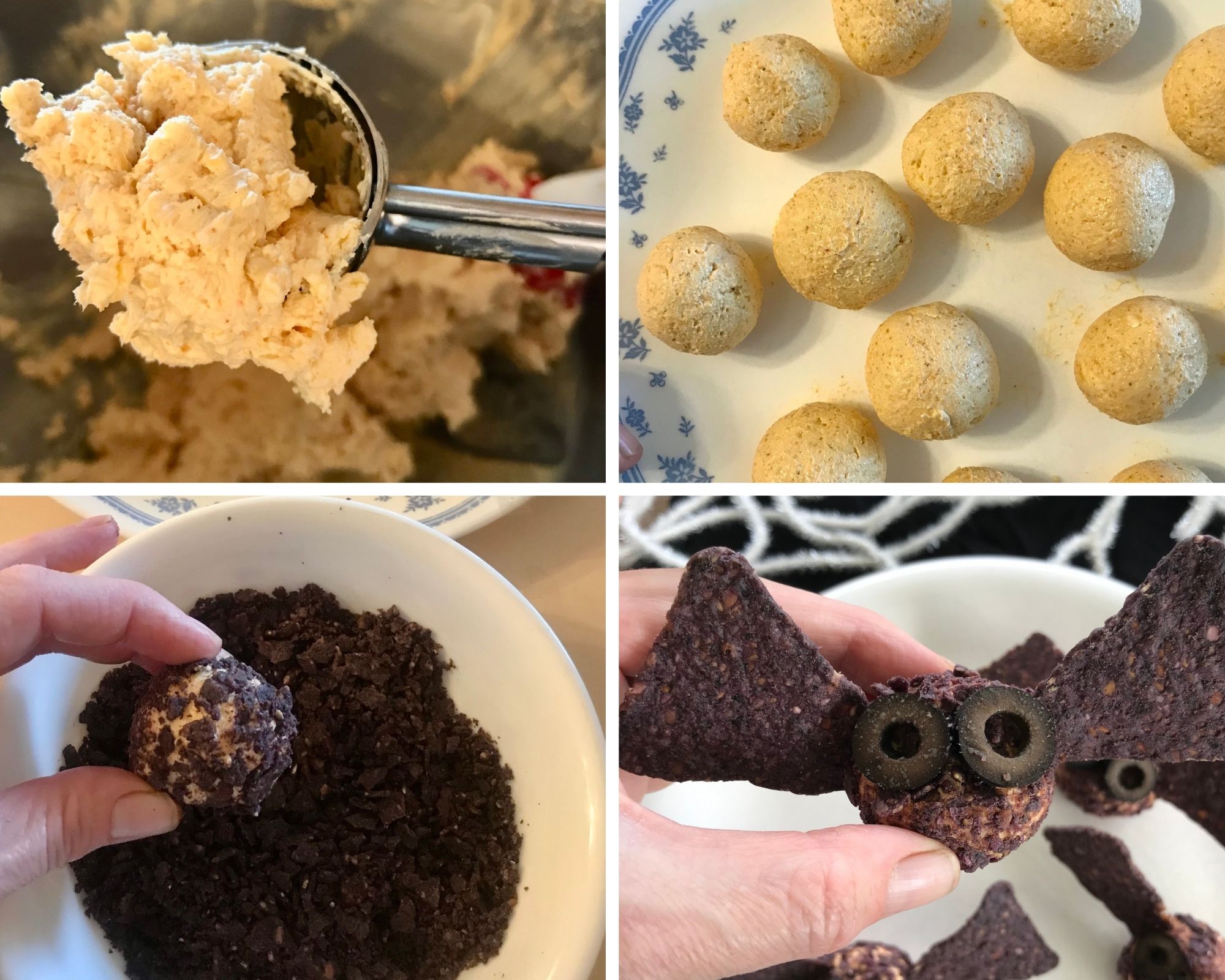 Savory Moments: Halloween mini bat taco cheeseballs #HalloweenTreatsWeek