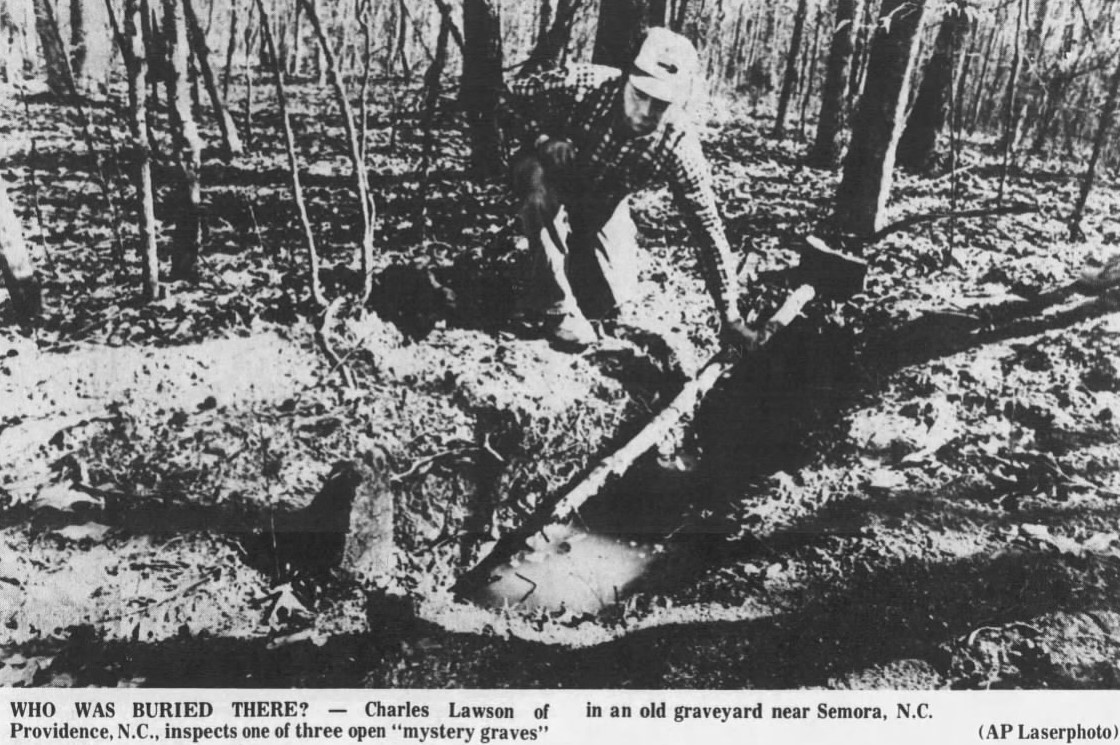 Caswell County North Carolina: Semora Mystery Graves: "Roots" Connection?