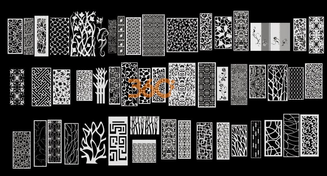 Tổng hợp 100 Chi tiết vách ngăn CNC file 3dsmax