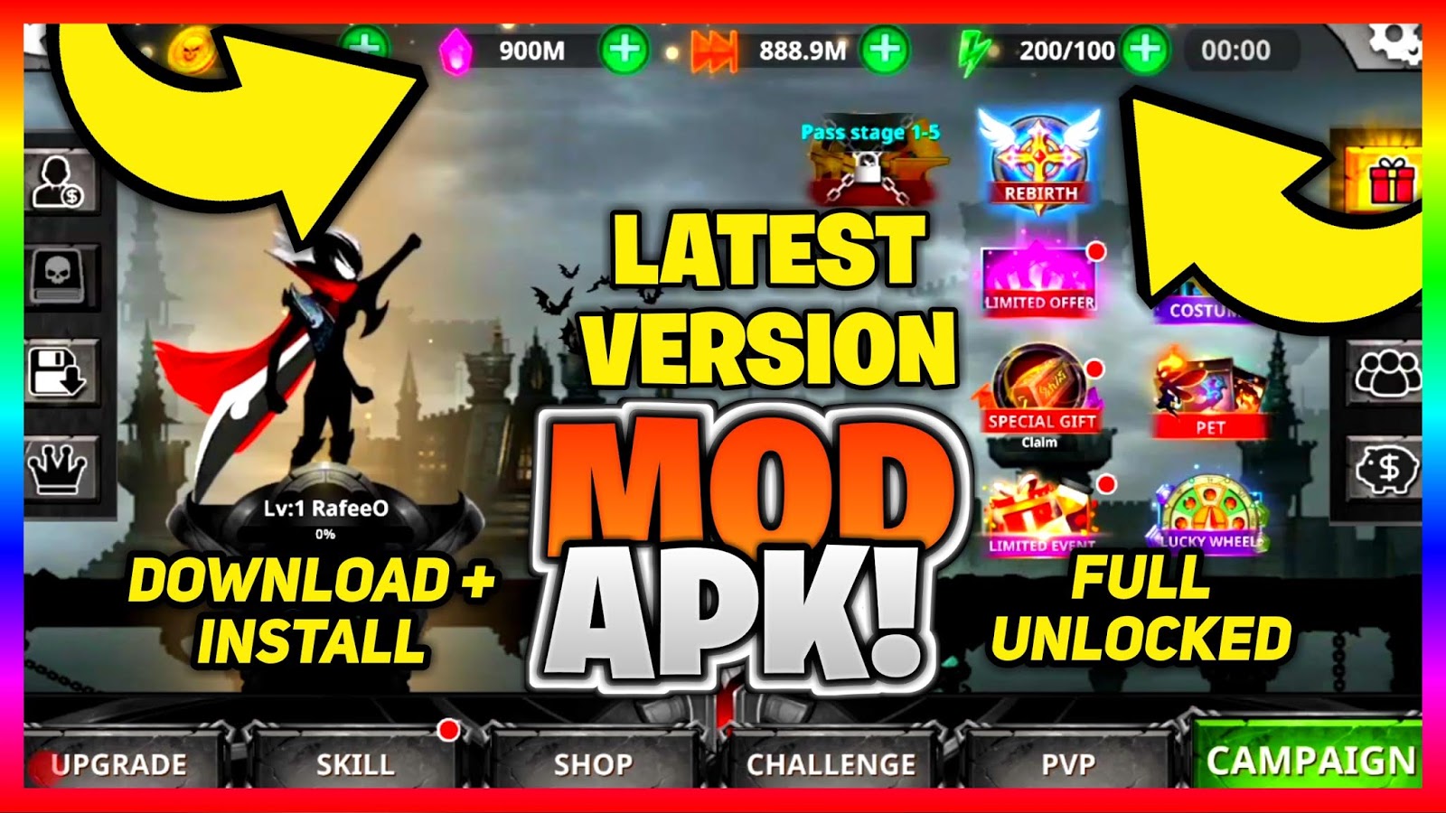 Stickman Legends Mod Apk (v2.4.49) +Unlimited Money, Full Characters+ ...