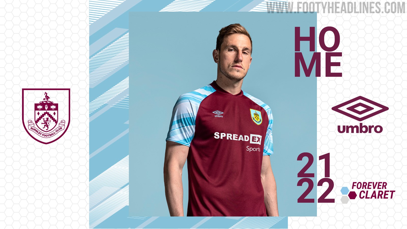 Burnley 21-22 Home Kit Released - Footy Headlines