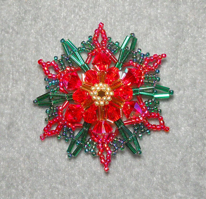 Beautiful Beaded Snowflake Tutorials by UnbridledDesign / The Beading Gem