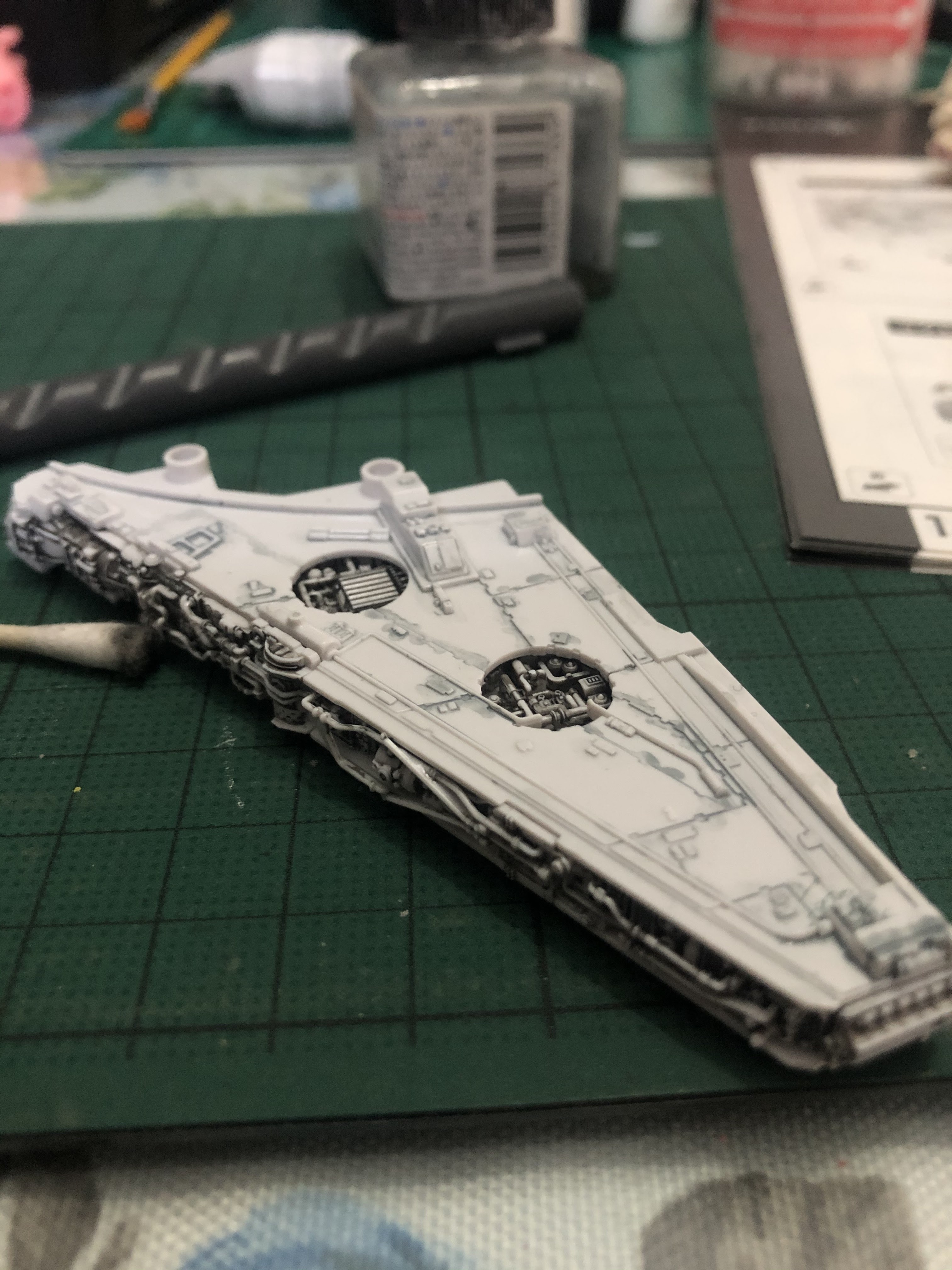 Panel-Lining the Bandai Millennium Falcon 1/144
