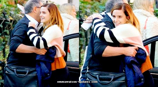 Emma Watson: Emma Watson hugging her dad in London [October 22, 2019]