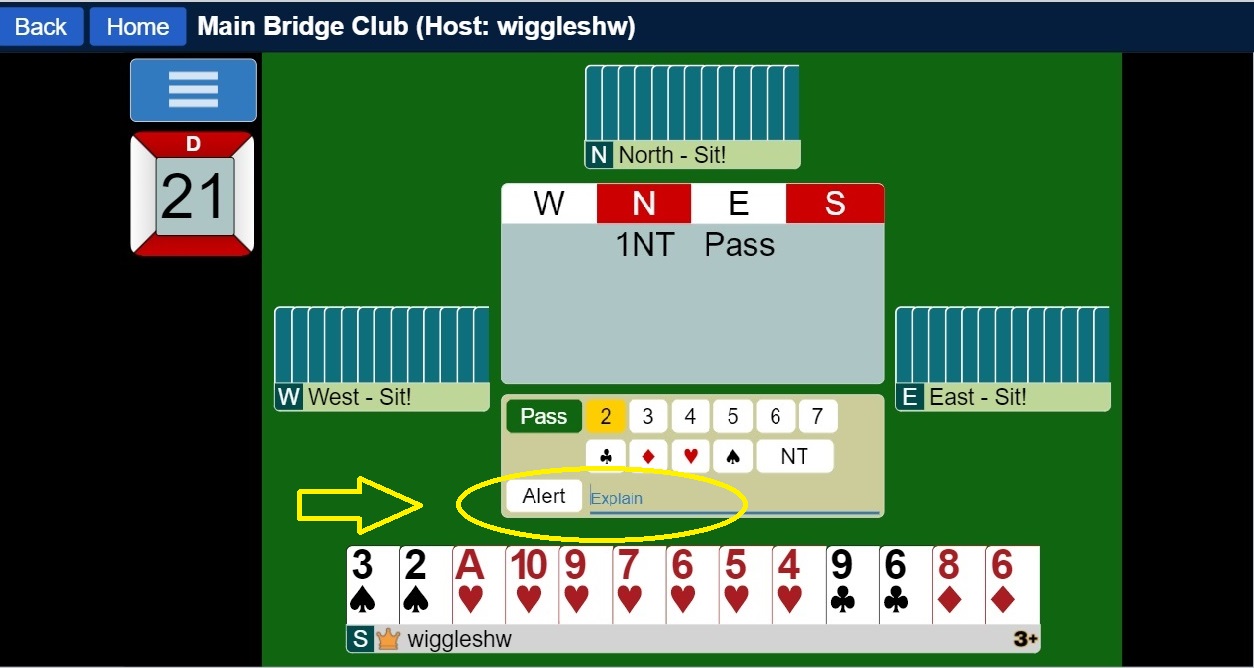 Heidi's Bridge Blog: Self Alerts in Bridge Base Online (BBO)