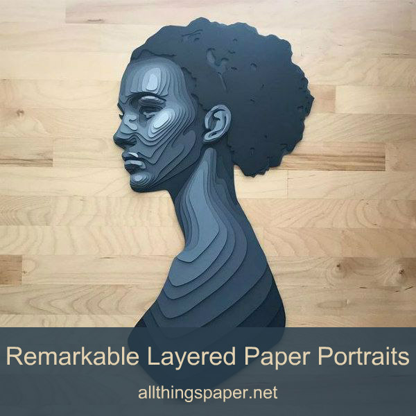 Riveting Layered Paper Portraits by Shelley Castillo