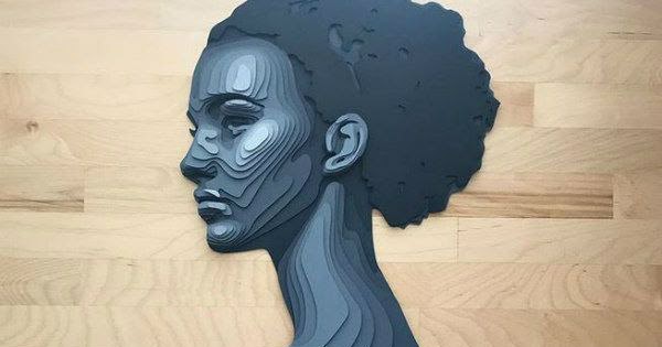 Riveting Layered Paper Portraits by Shelley Castillo