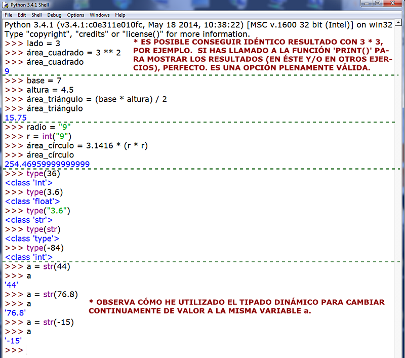 APRENDER A PROGRAMAR CON PYTHON: T4. BLOQUE DE EJERCICIOS 1. SOLUCIONES.