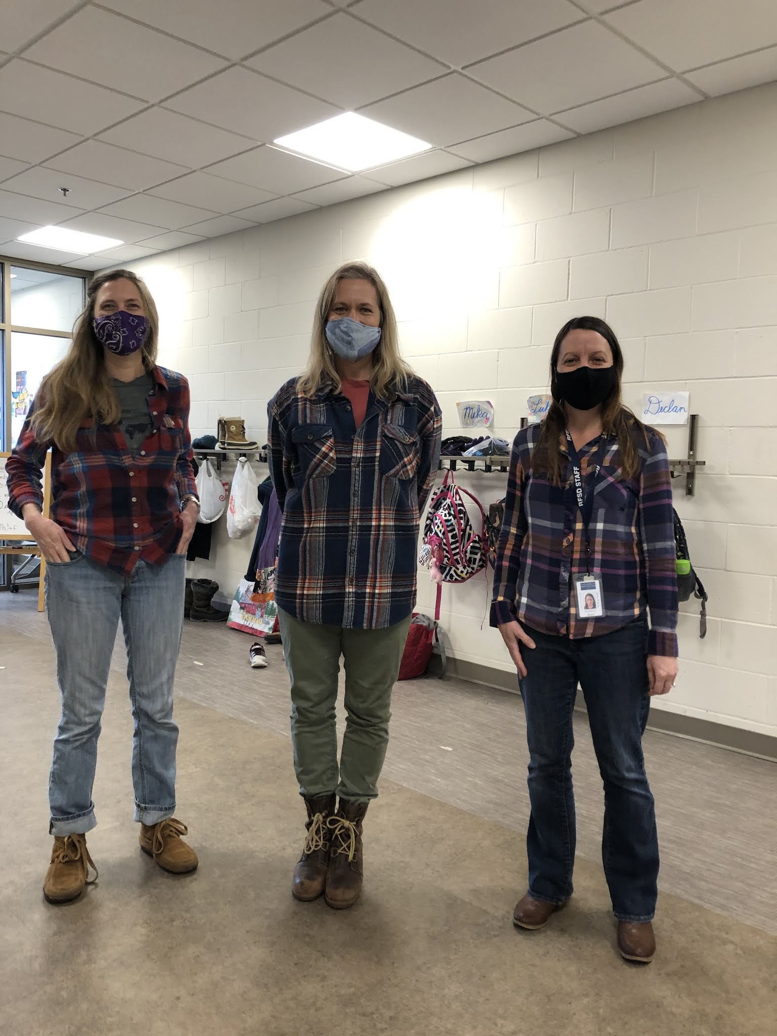the Olsons: flannel day