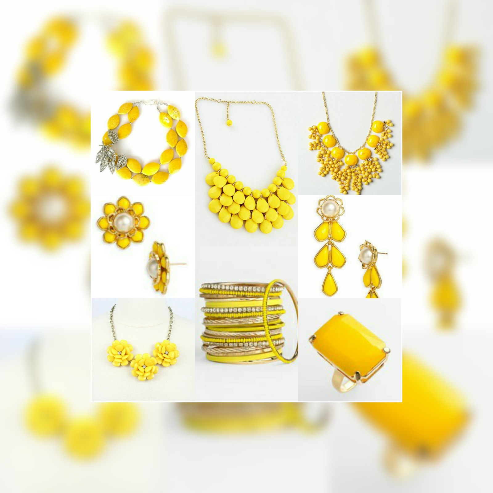 Yellow stone jewellery