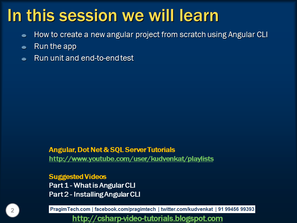 Sql server, .net and c# video tutorial: Angular CLI Create new project ...