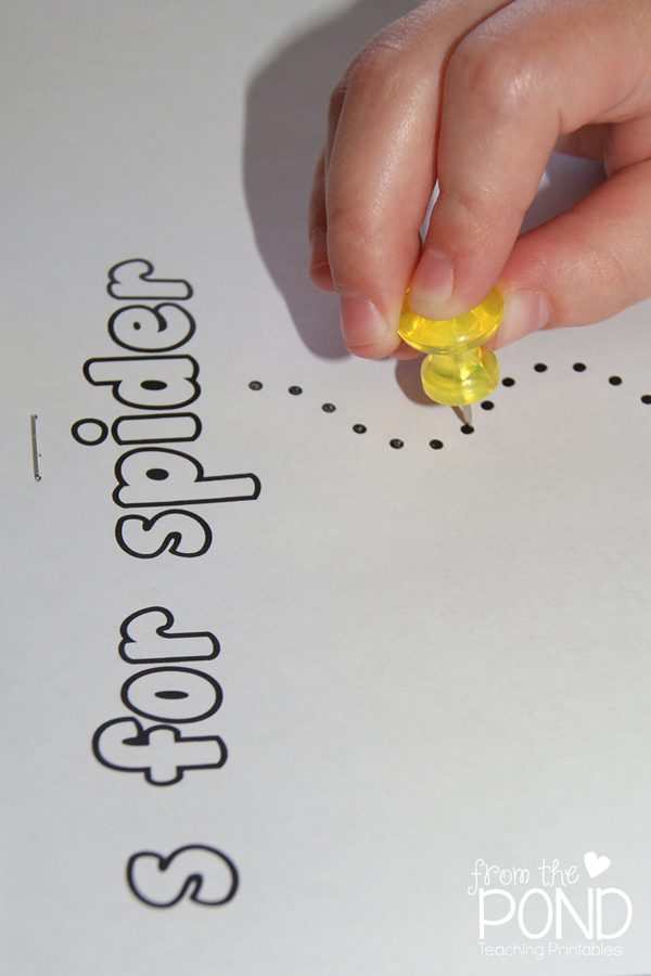 Pinning - Fine Motor and Phonics Fun! | From the Pond