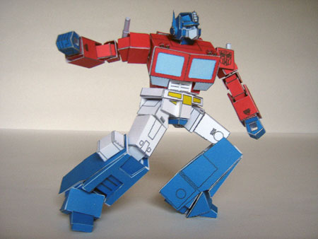 Paper Model - Transformers G1 Optimus Prime - Papercraft4u | Free ...