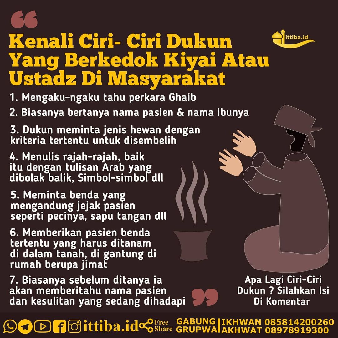 Foto Dakwah Inilah Ciri Ciri Dukun Yang Berkedok Kiyai Atau Ustad Di