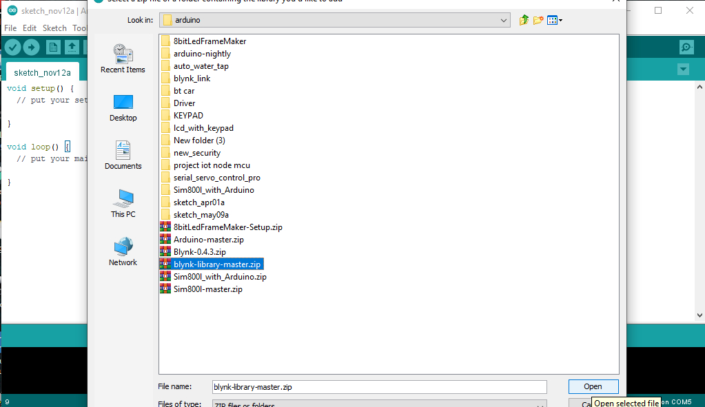 Arduino Simple Iot System Using Blynk App And Node Mcu