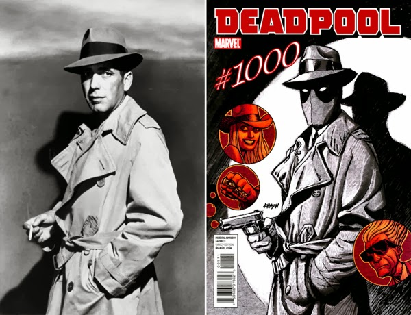 I love comic covers: Homage: Humphrey Bogart / Deadpool #1.000