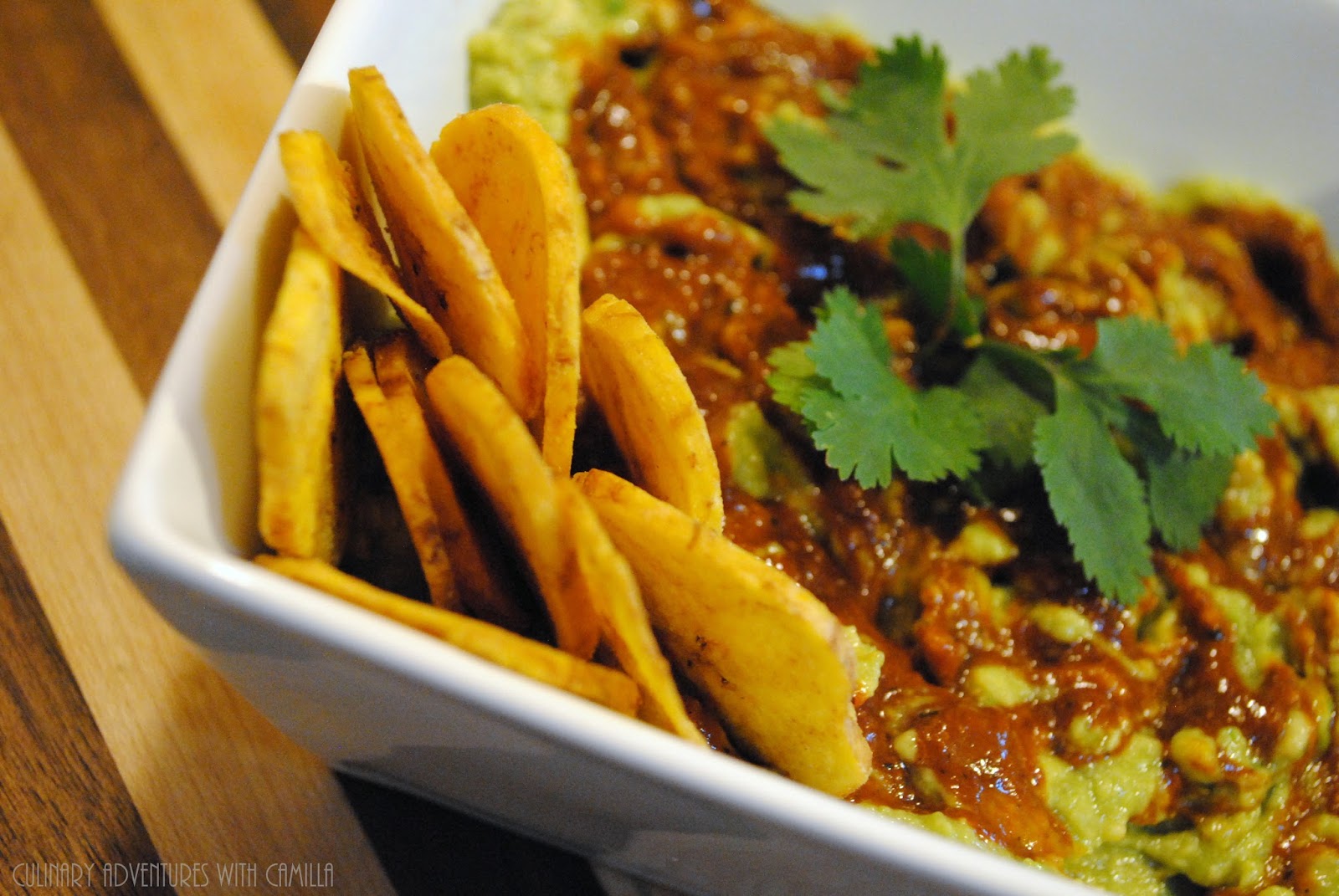 Holy Mole Guac with Plantain Chips #GuacSquad12 #sponsor