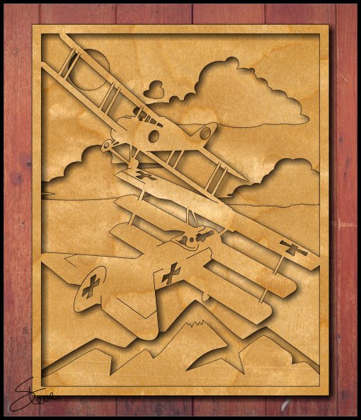 Scrollsaw Workshop: Three Layer War Planes Scroll Saw Pattern.