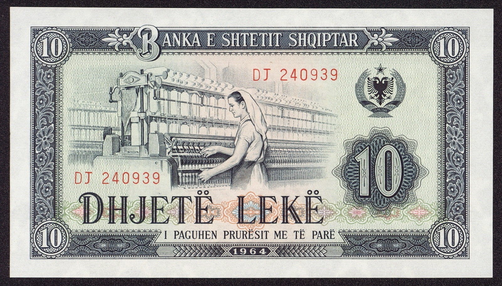 Albania 10 Lek banknote 1964|World Banknotes & Coins Pictures | Old ...