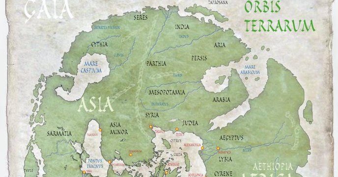 amudu: Roman map - Orbis Terrarum, 20 A.D. How the Romans saw the world.?