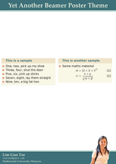 Malaysian LaTeX User Group: A Light Colour Theme for Beamer Poster