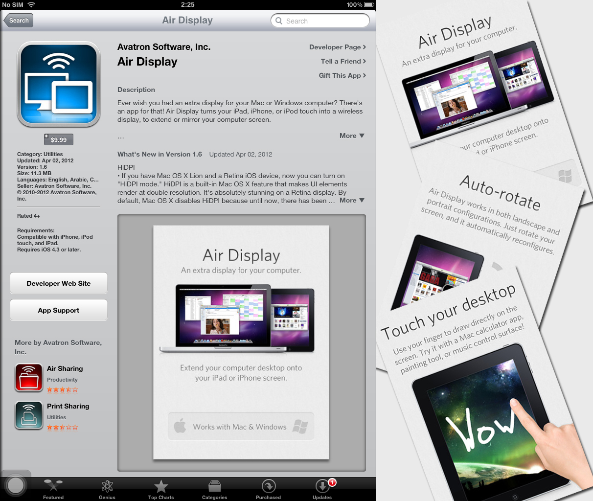 iPhone รู้มาก็แบ่งปัน: Review Apps :: Air Display เป็นเสมือนจอคอมจอที่ ...