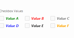 Checkbox Font Color using HTML in Oracle APEX