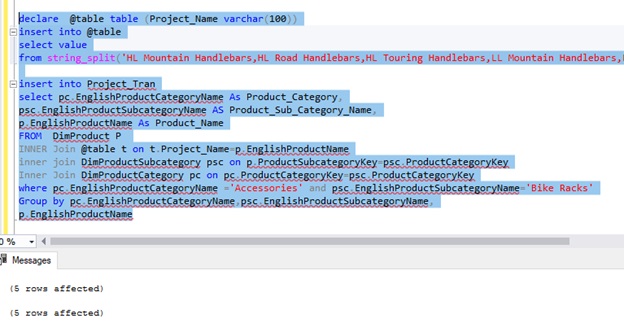 Microsoft Business Intelligence: STRING_SPLIT function in SQL Server 2016