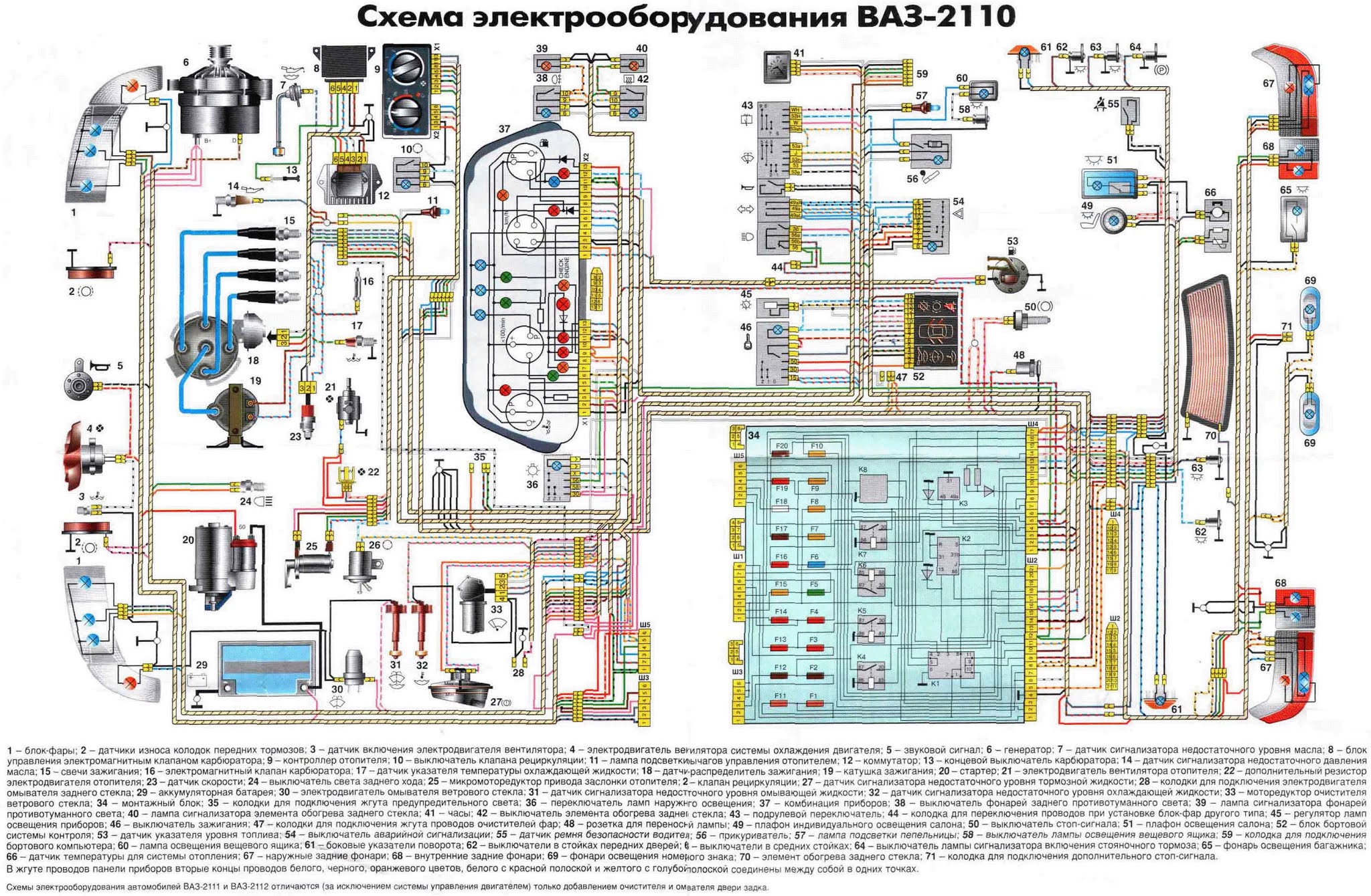 Схема подключения форсунок ваз 2110 8 клапанов инжектор - Фотоподборки 1