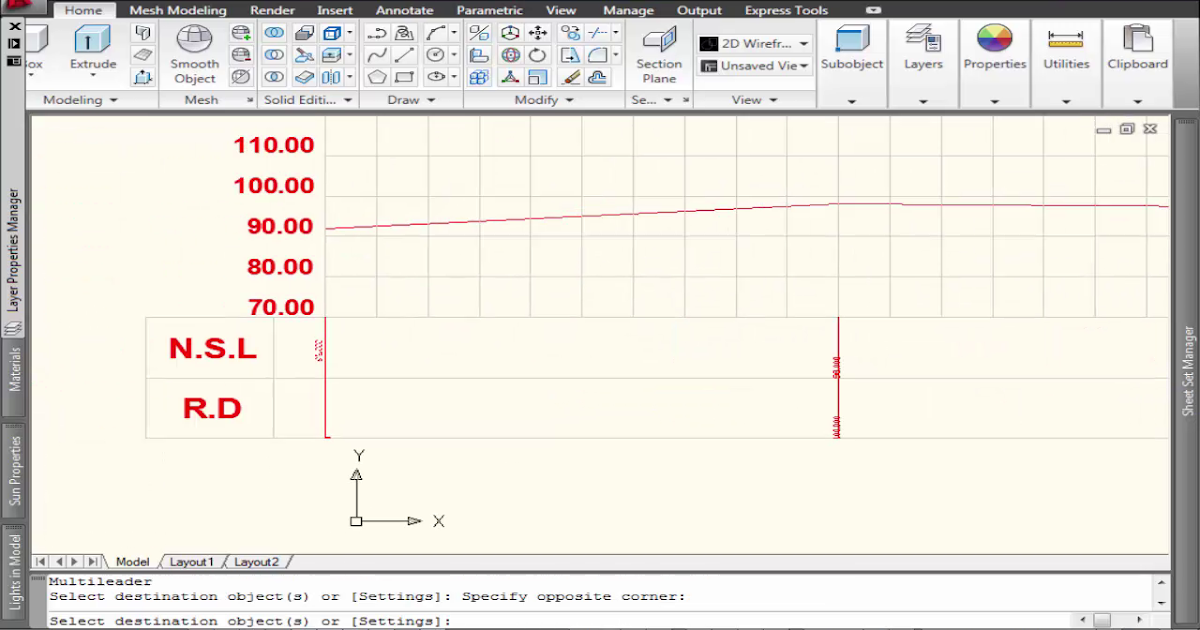 How To Draw Road Longitudinal Section in AutoCAD - Faisal Mahmood Tutorials