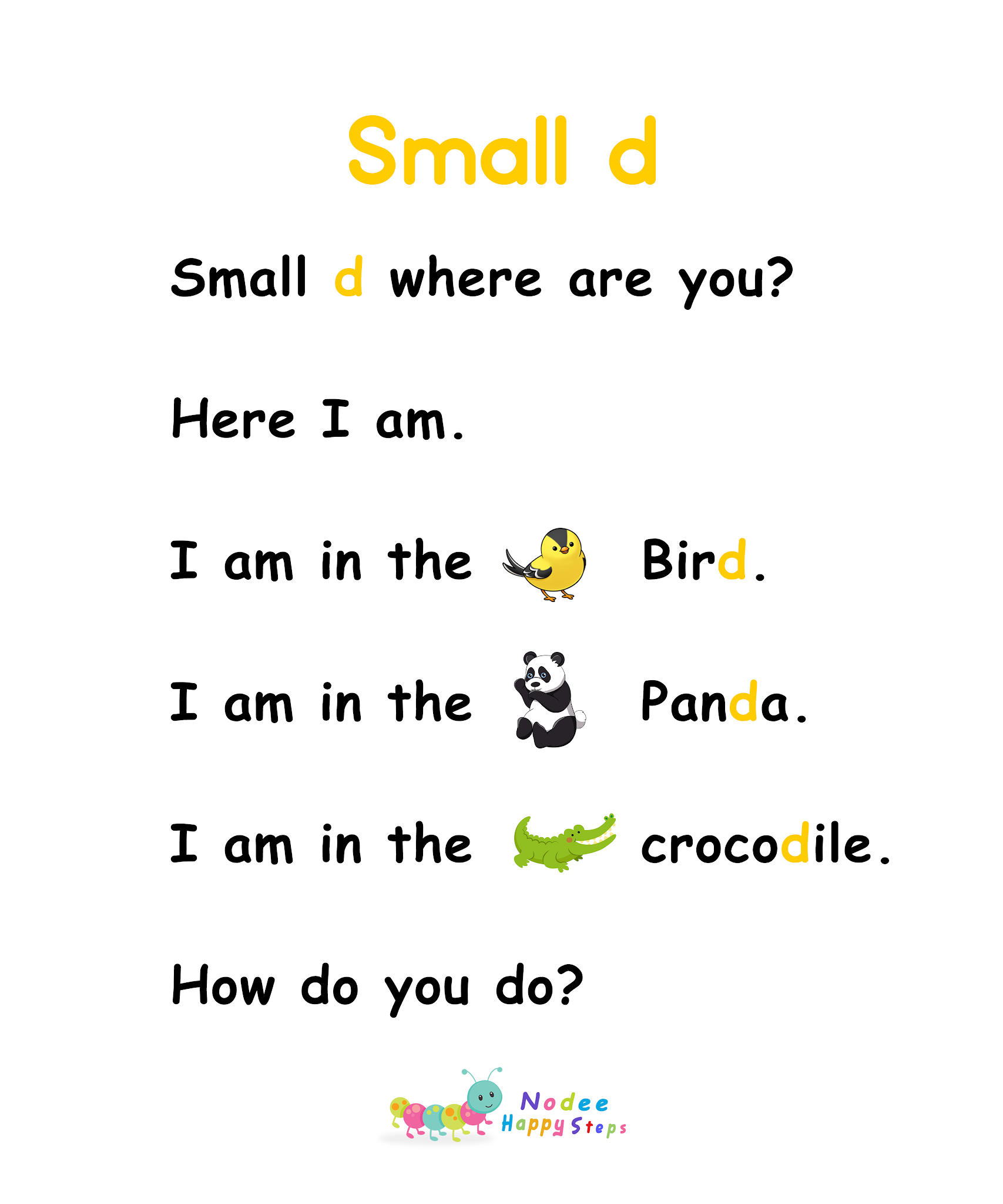 Letter D 'Uppercase-Lowercase' - Alphabet Stories - Reading ...