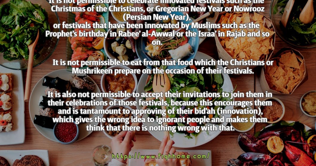EATING FOOD PREPARED FOR A CHRISTIAN FESTIVAL