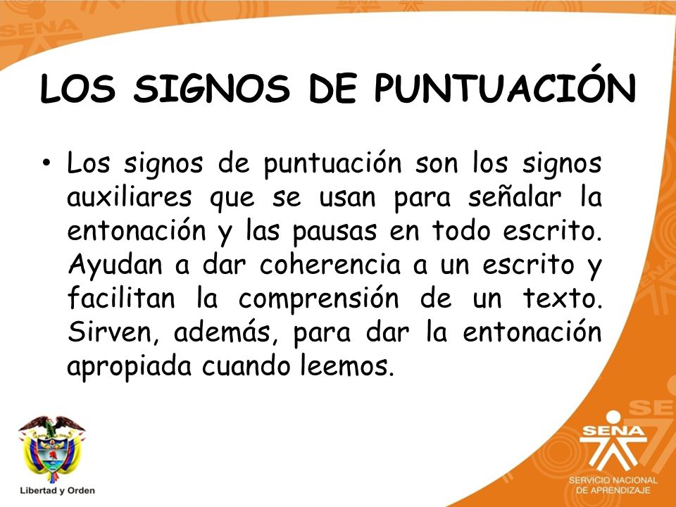 SIGNOS DE PUNTUACIÓN