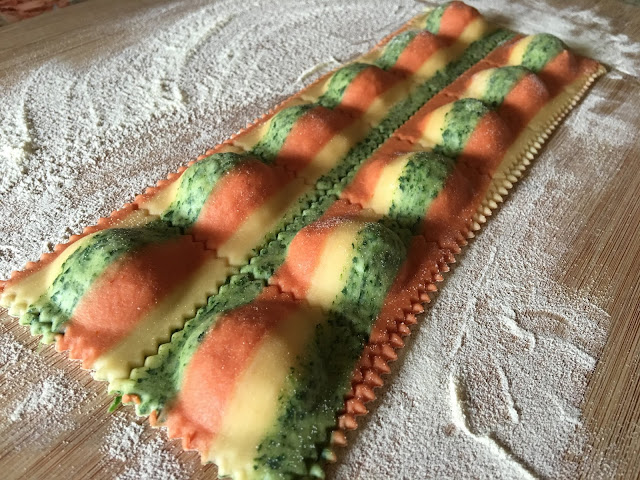 . For the Love of Food, Travel and Wine: Three color ravioli