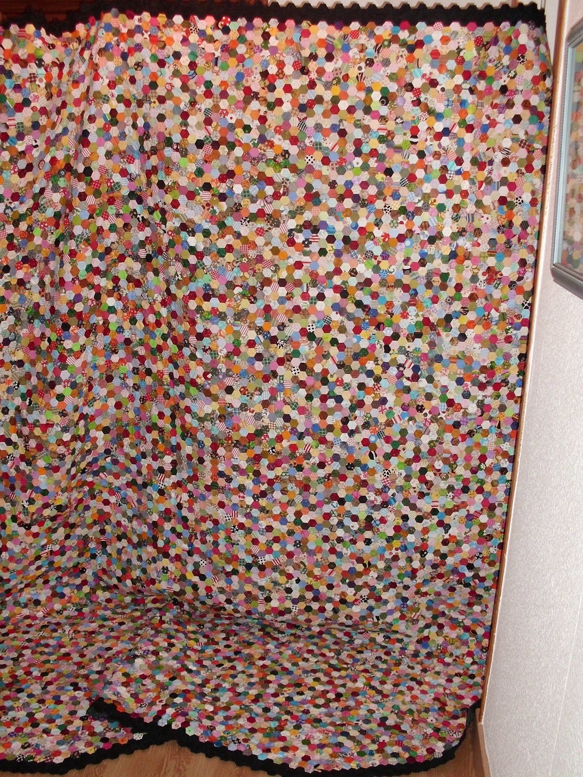 espe patchwork: Colcha mini hexágons