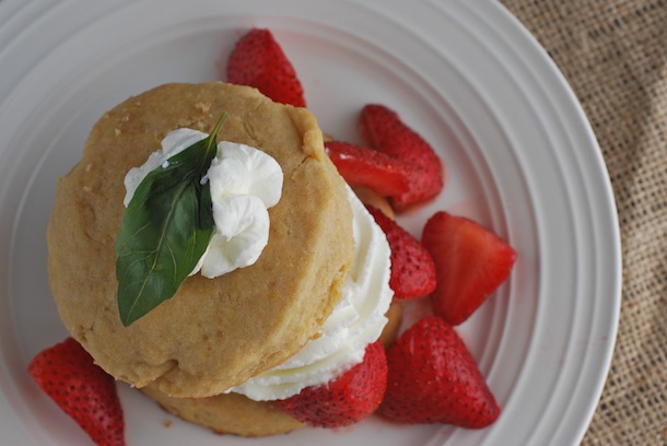 Whole Wheat Strawberry Shortcake with Basil Macerated Strawberries ...