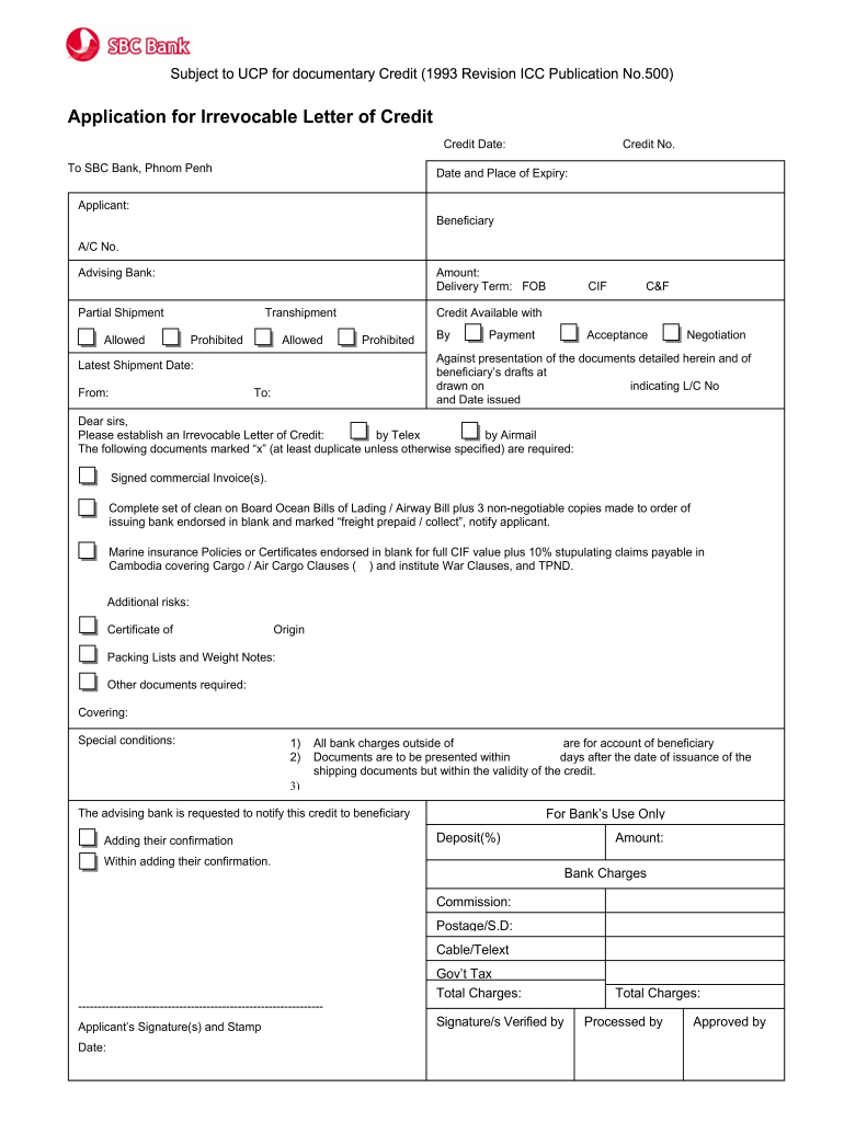 Irrevocable Standby Letter Of Credit Template ~ Resume Letter Irrevocable Standby Letter Of Credit Template ~ Resume Letter