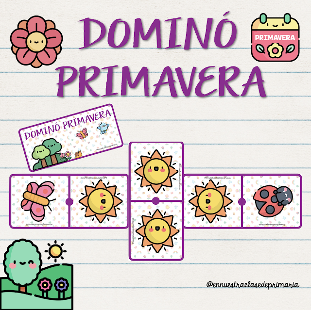 En nuestra clase de Primaria: DOMINÓ PRIMAVERA (FREE)