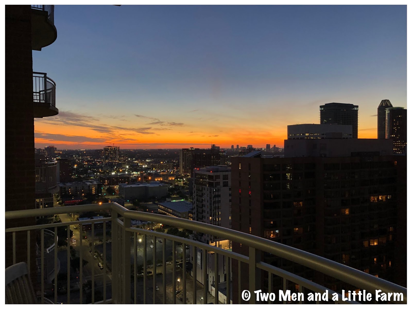 Two Men and a Little Farm: DOWNTOWN HOUSTON SUNSET