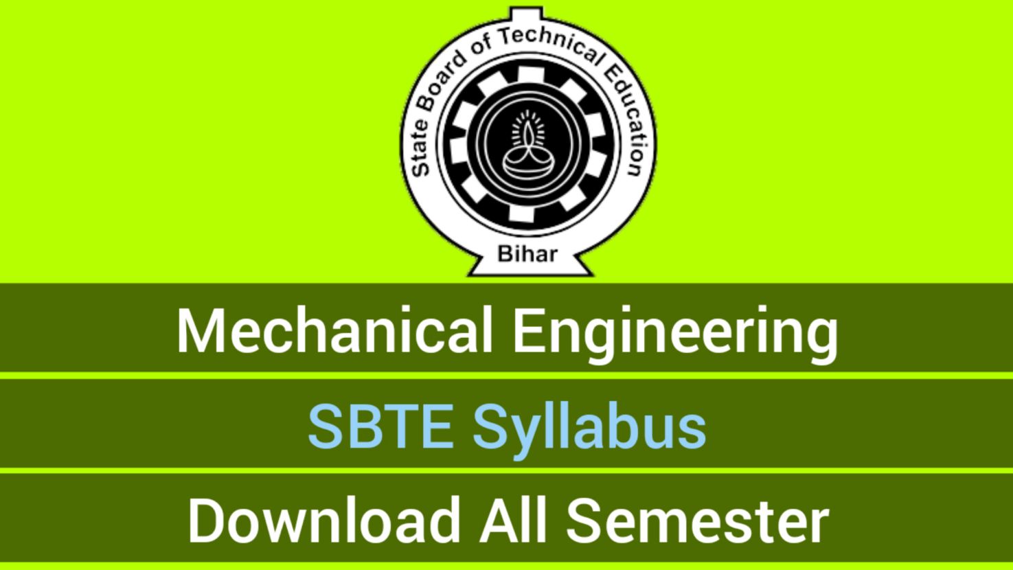 Mechanical Engg. Syllabus of all Semester | SBTE Syllabus - Way to Polytechnic