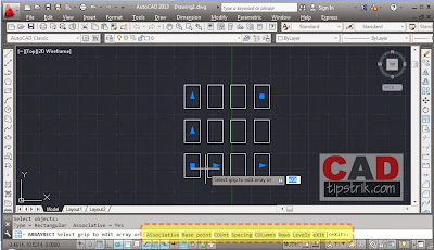 Penggunaan Rectangular Array Pada AutoCAD | Tips Triks AutoCAD