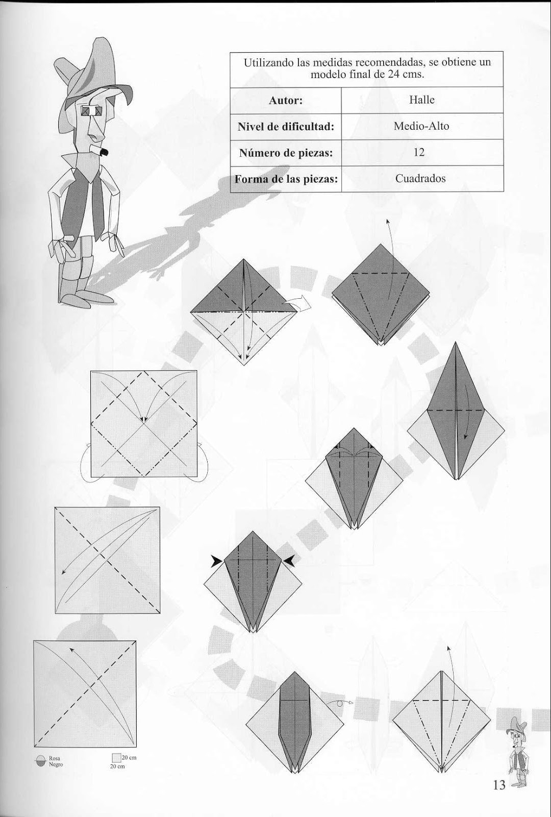 Origami Cartoon 3-Halle - Ruby Book Origami