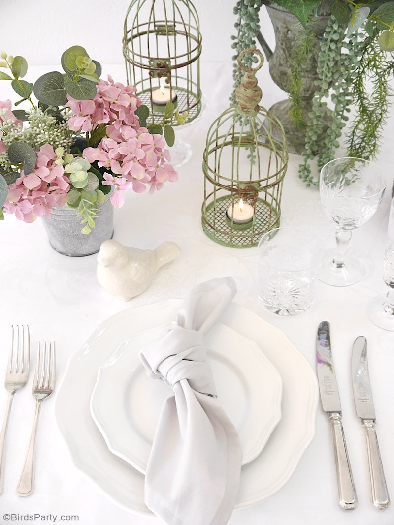 French Rustic Country Tablescape Using Thrift Store Items - Party Ideas ...