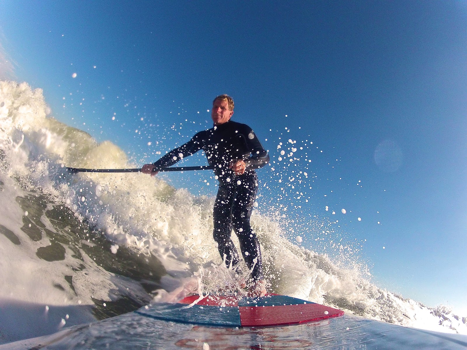 Atlantic Paddle Surfing: Small clean surf today