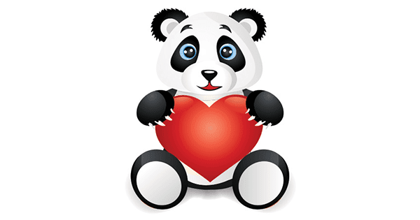 Panda and Heart | Symbols & Emoticons