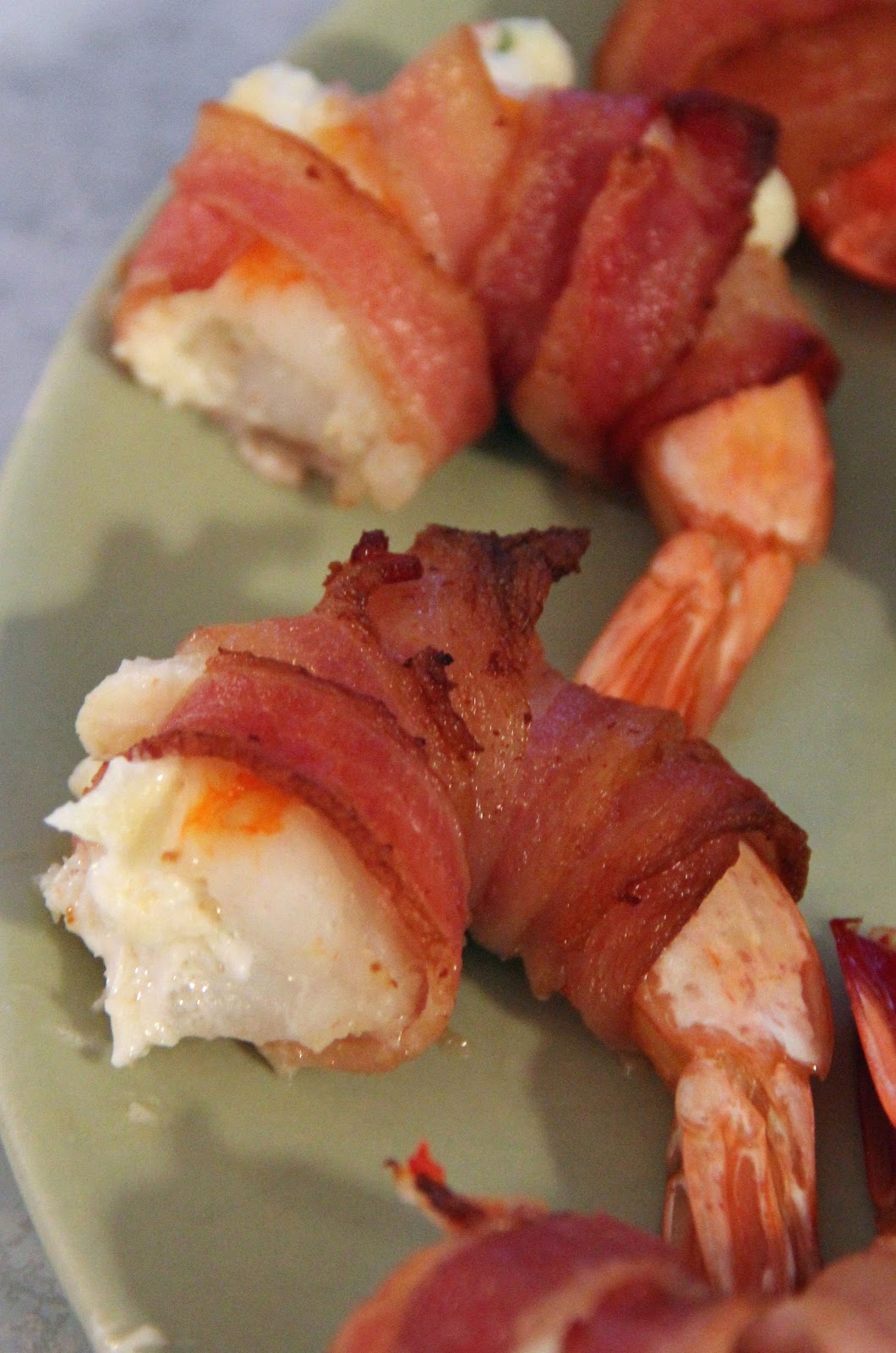 Jo and Sue: Bacon Wrapped Crab Stuffed Prawns